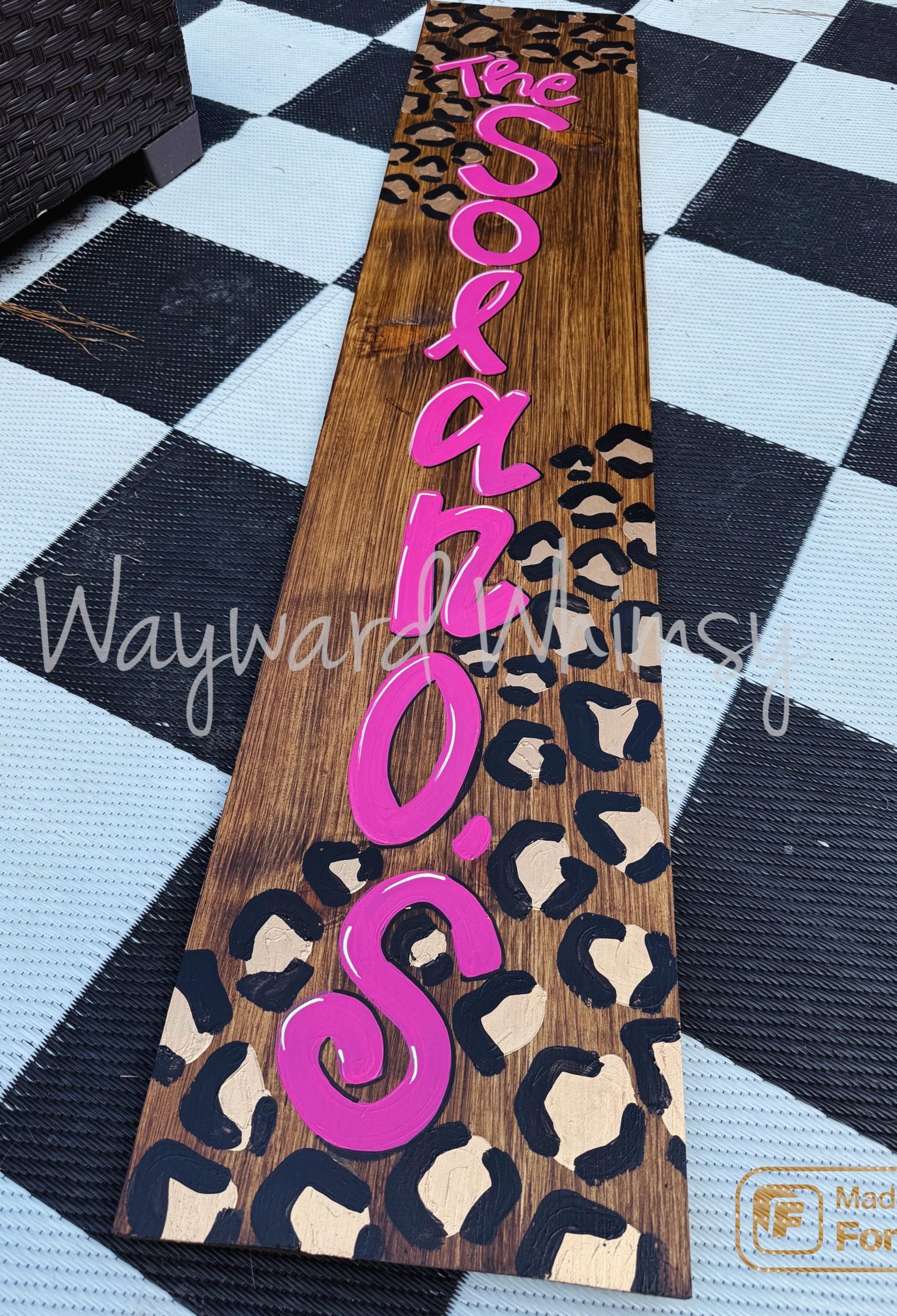 5 Ft Tall Porch Sign- Animal Print - Etsy