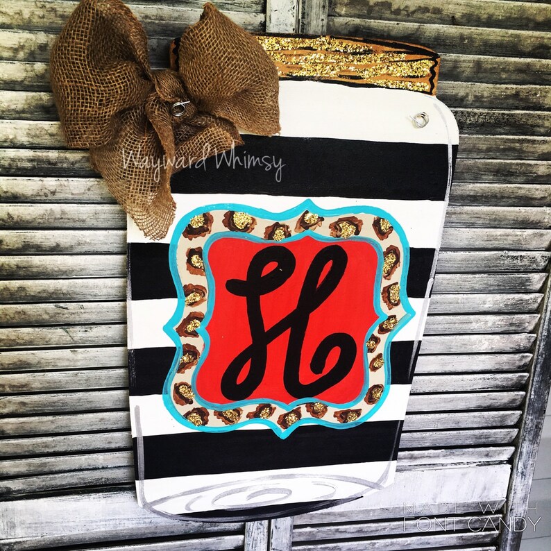 Funky Mason Jar Wood Cut Out Door Hanger - Etsy