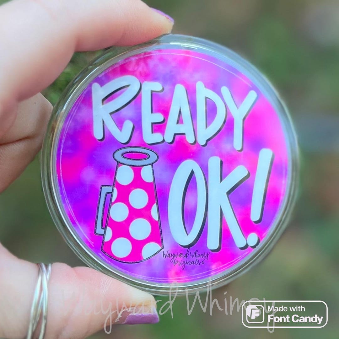 Ready OK!- Cheer- Cheerleader- Megaphone- Spirit Button Accessory 3 ...