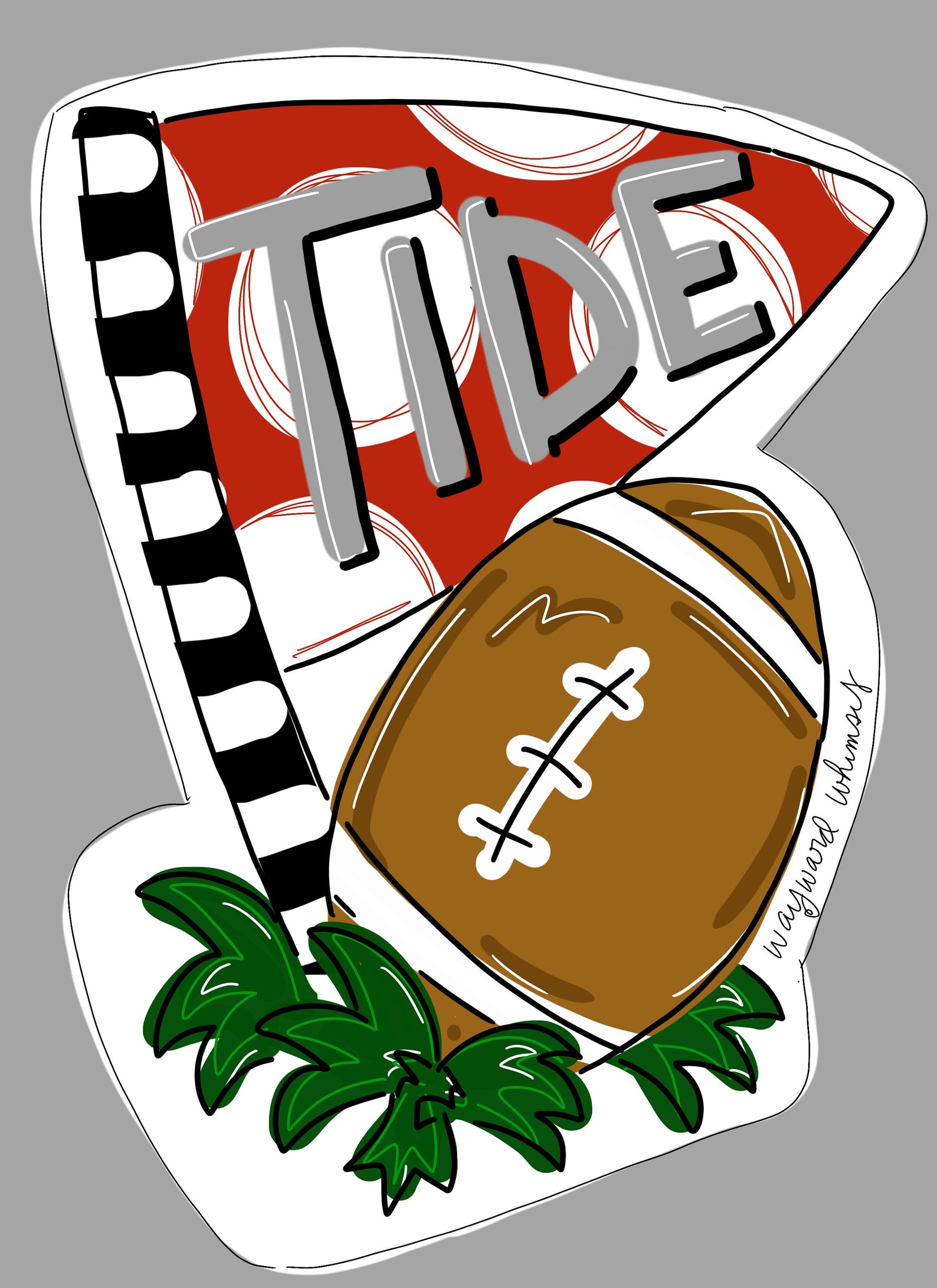 Football and Team Flag Hanger Downloadable File Printable Template - Etsy