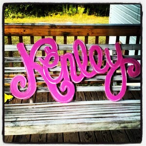 NAME SIGN Hand drawn cut & painted | Etsy