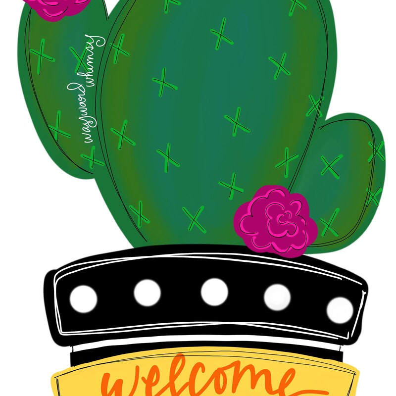 Cactus Door Hanger - Etsy