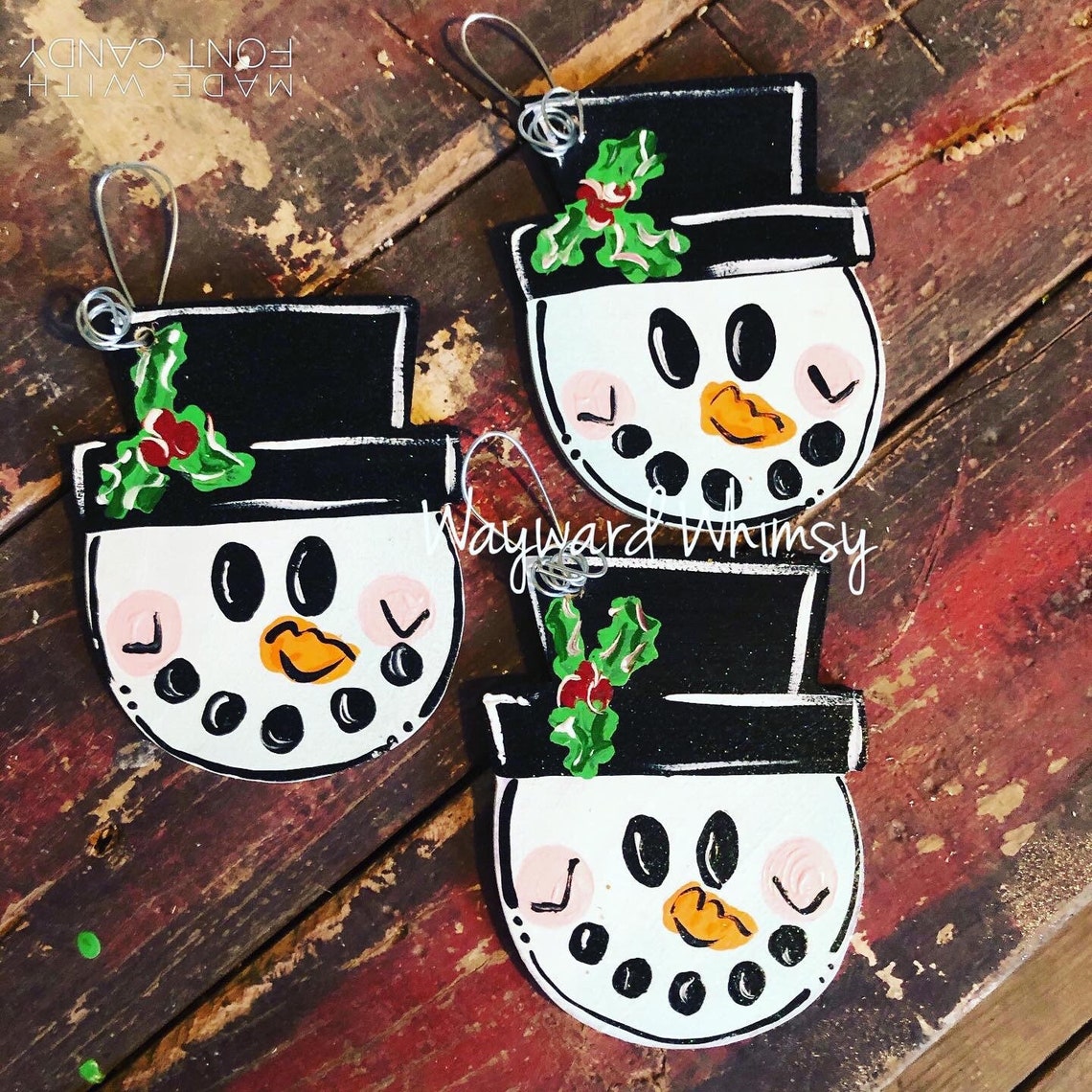 SNOWMAN Christmas Ornament - Etsy