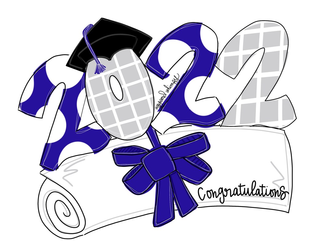 2022 Graduation Door Hanger Downloadable File Printable Template - Etsy