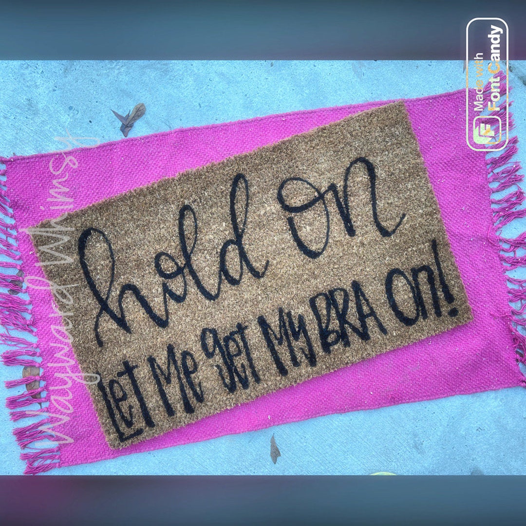 Handlettered Coir Doormat- Custom With Your Name or Wording 30x17 ...