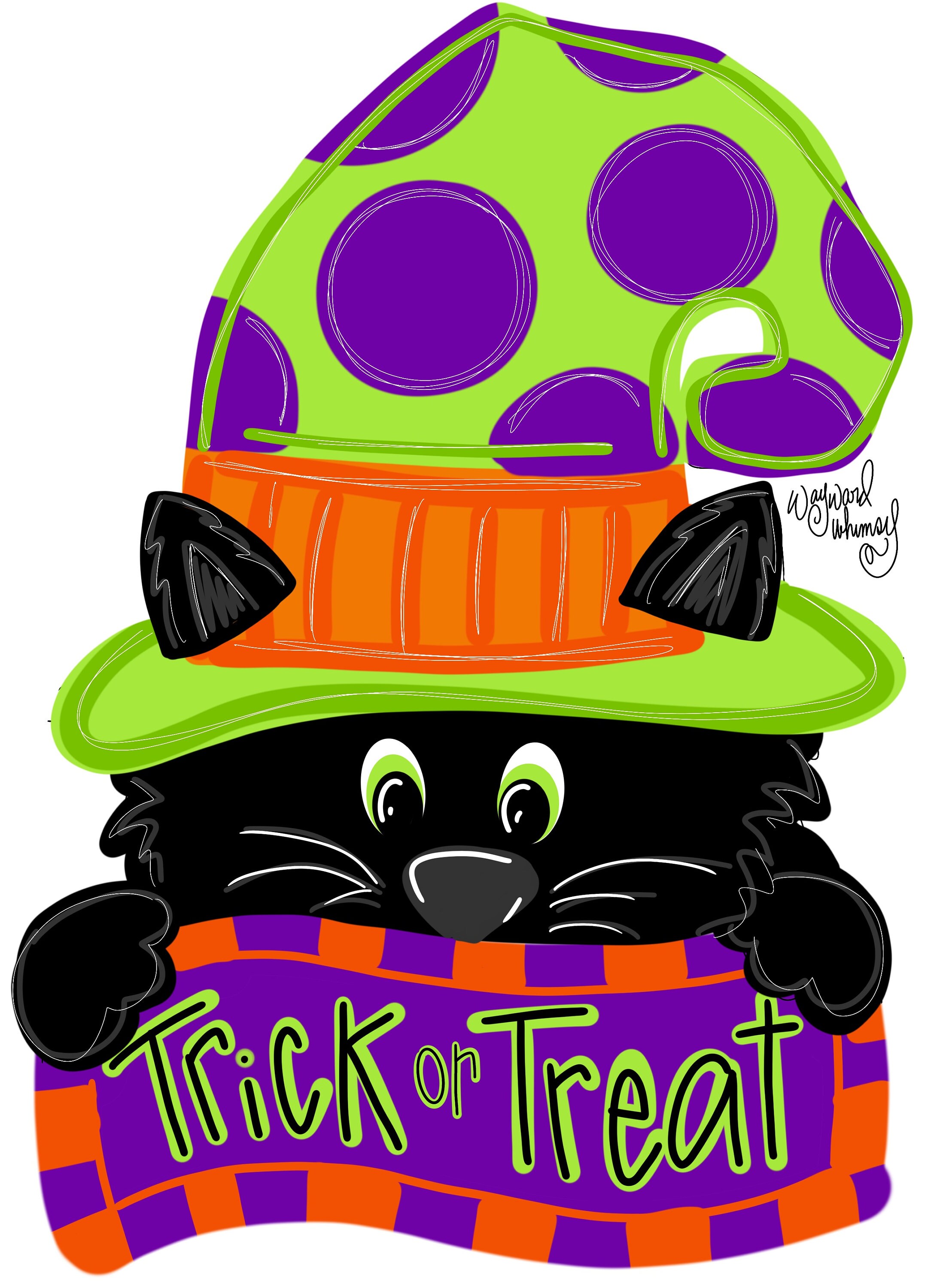 Halloween Cat Door Hanger Downloadable File Printable Template - Etsy