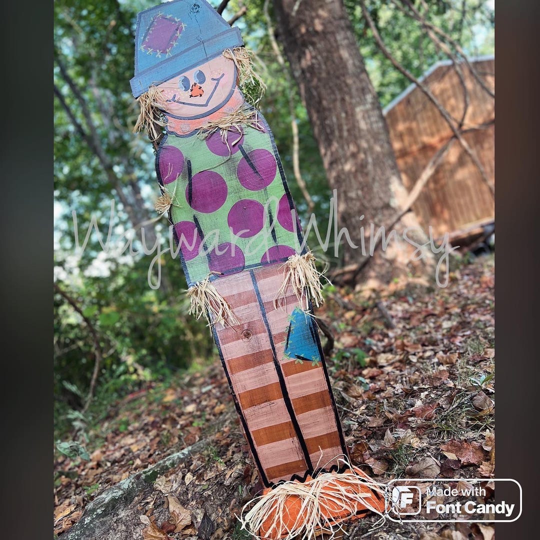 Fall Scarecrow Porch Leaner Approximately 4 Ft Tall 1 Pine Board - Etsy