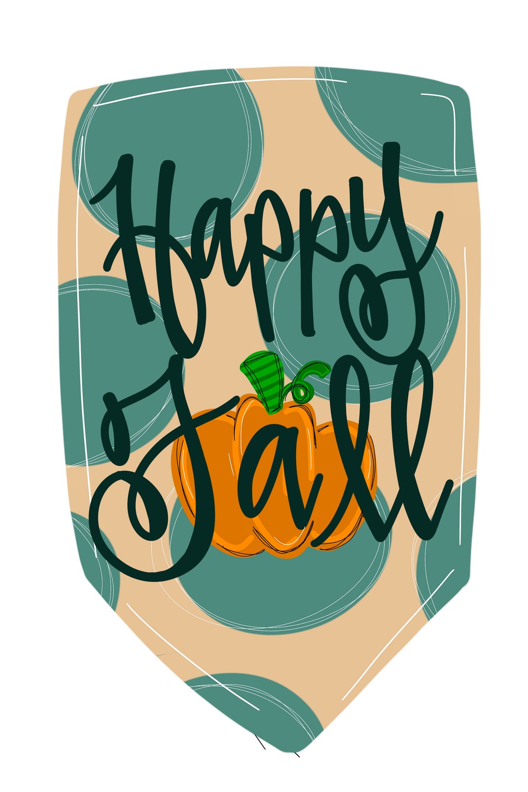 Happy Fall Banner Door Hanger Downloadable File Printable Template - Etsy