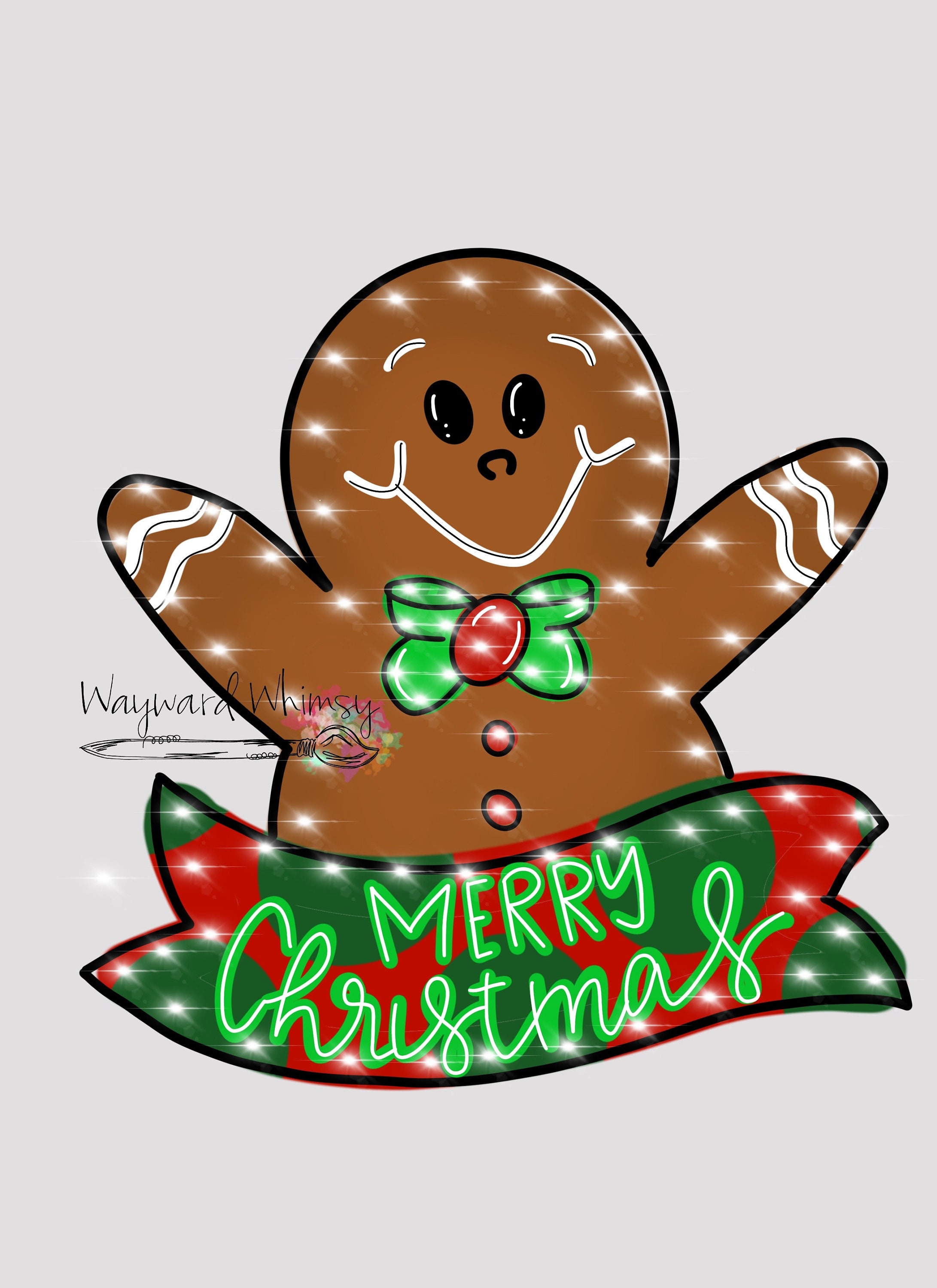 Tree Topper Template Gingerbread Man Downloadable File Printable ...