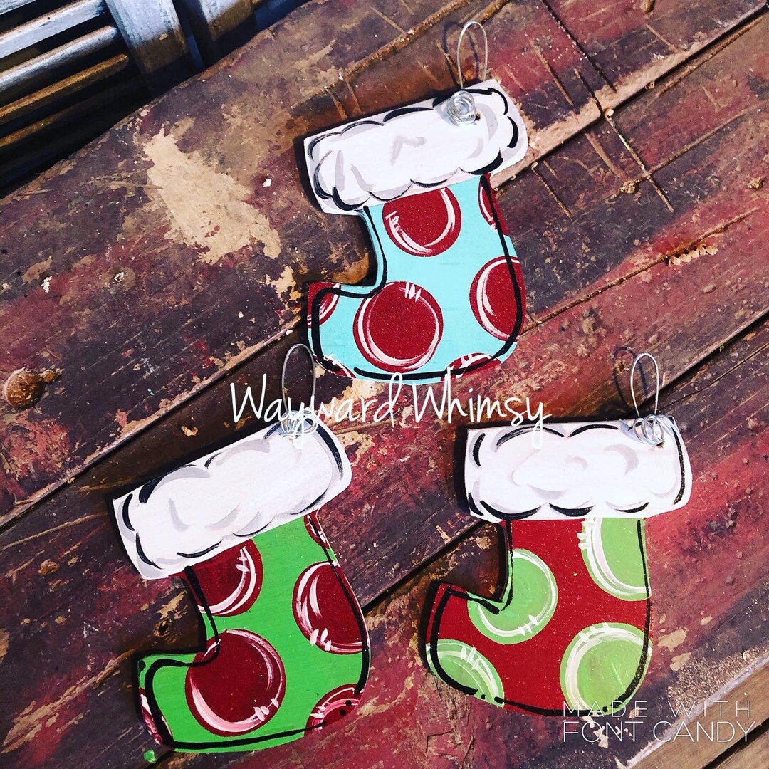 Stocking Christmas Ornament - Etsy