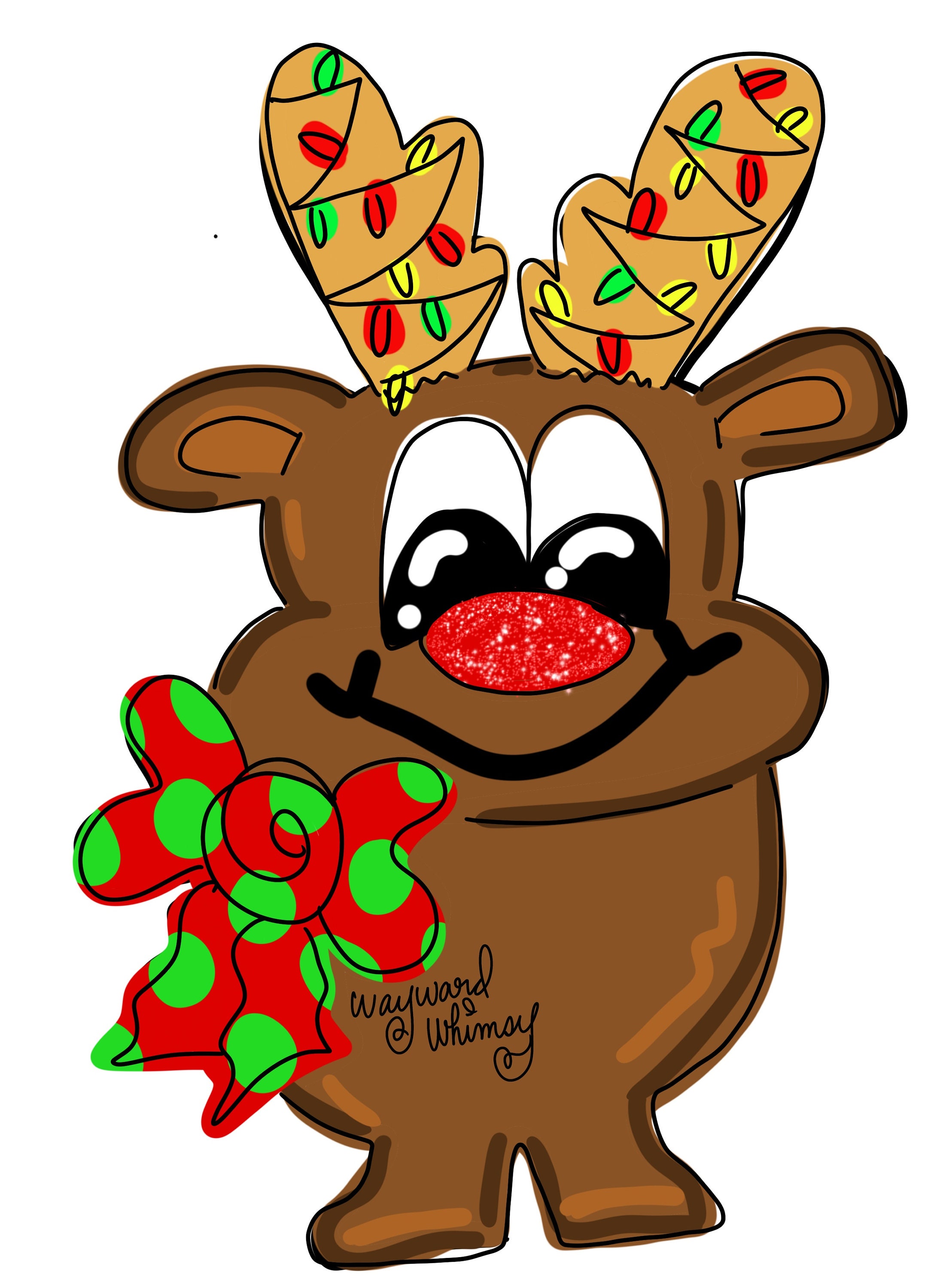 Reindeer Door Hanger Downloadable File Printable Template - Etsy