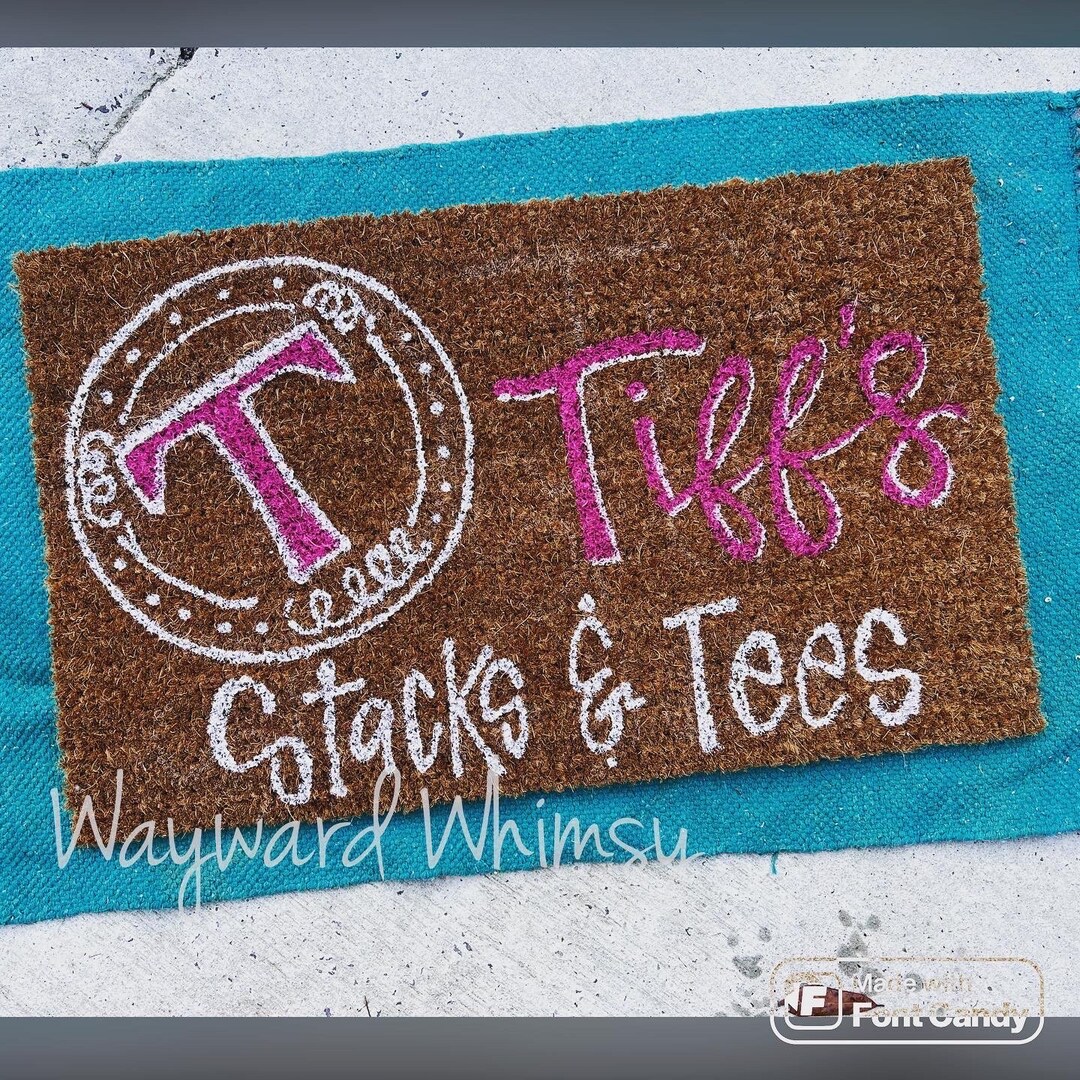 Painted Coir Doormat- Your Custom Art- Business Logo Door Mat- Door Mat ...