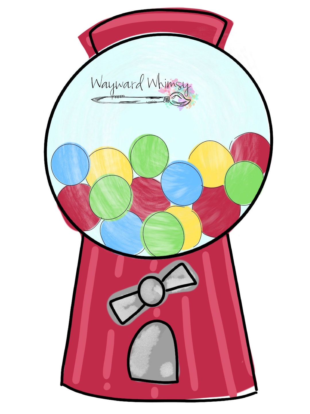 Classic Bubble Gum Machine Door Hanger Downloadable File Printable ...
