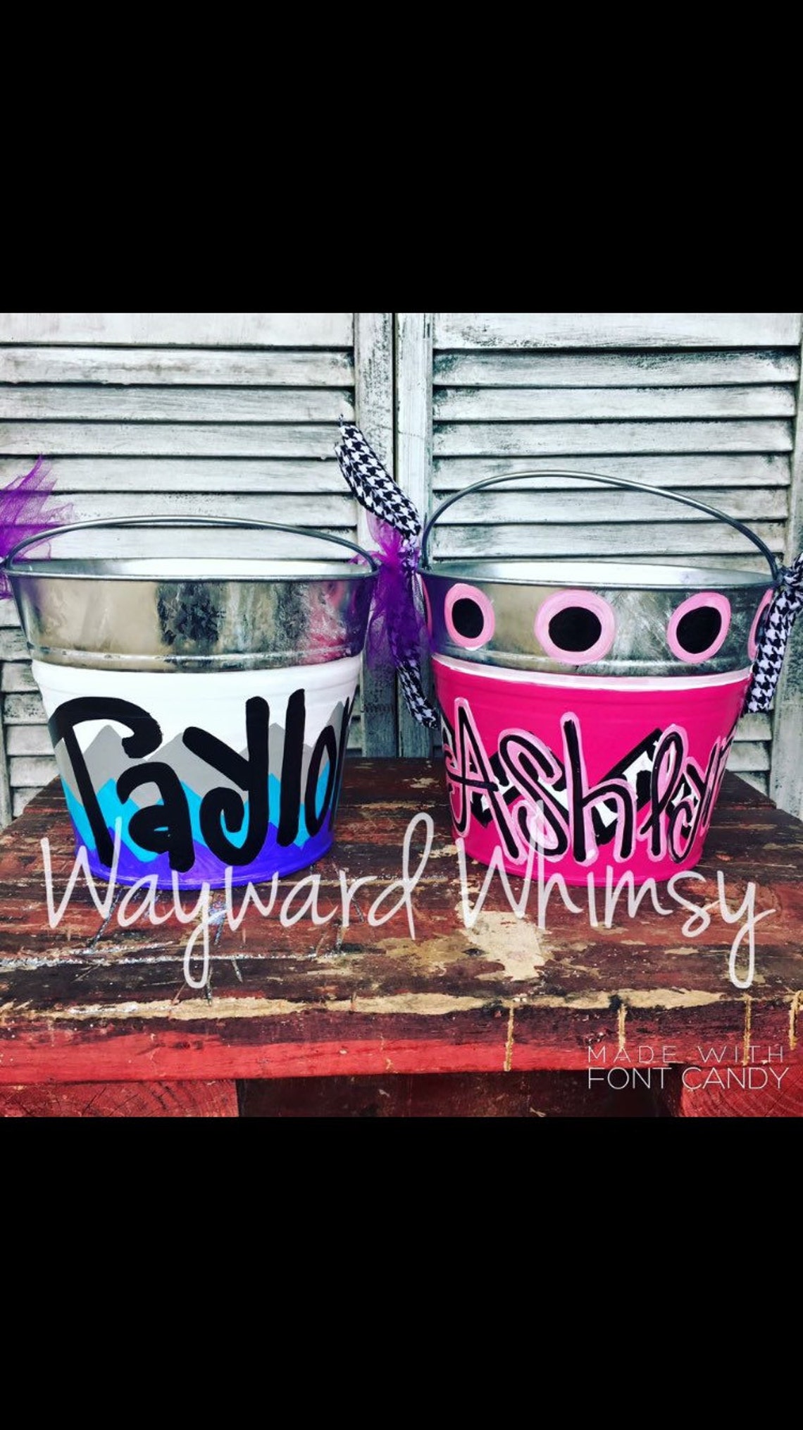 Personalized Galvanized Bucket Pails - Etsy
