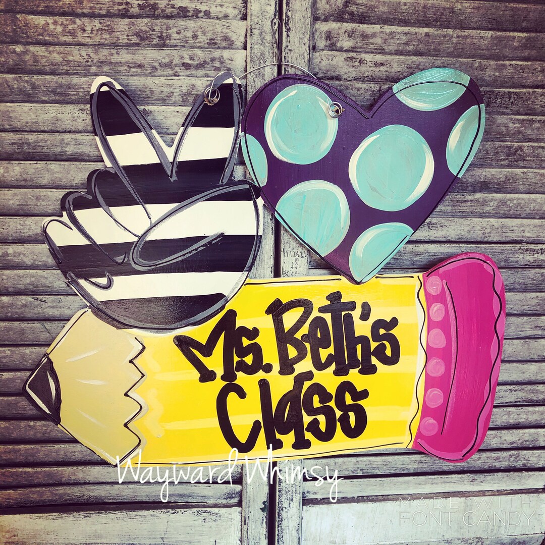School Wood Cut Out Hanger - Etsy