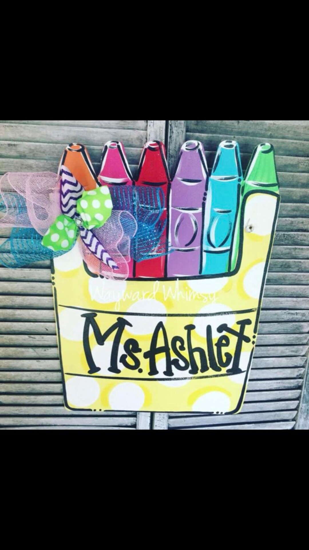 Crayon Box Teacher Wood Cut Out Hanger - Etsy