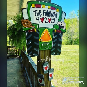 WEDDING Newlywed Farm Tractor Custom for You Wooden Door Hanger Door ...