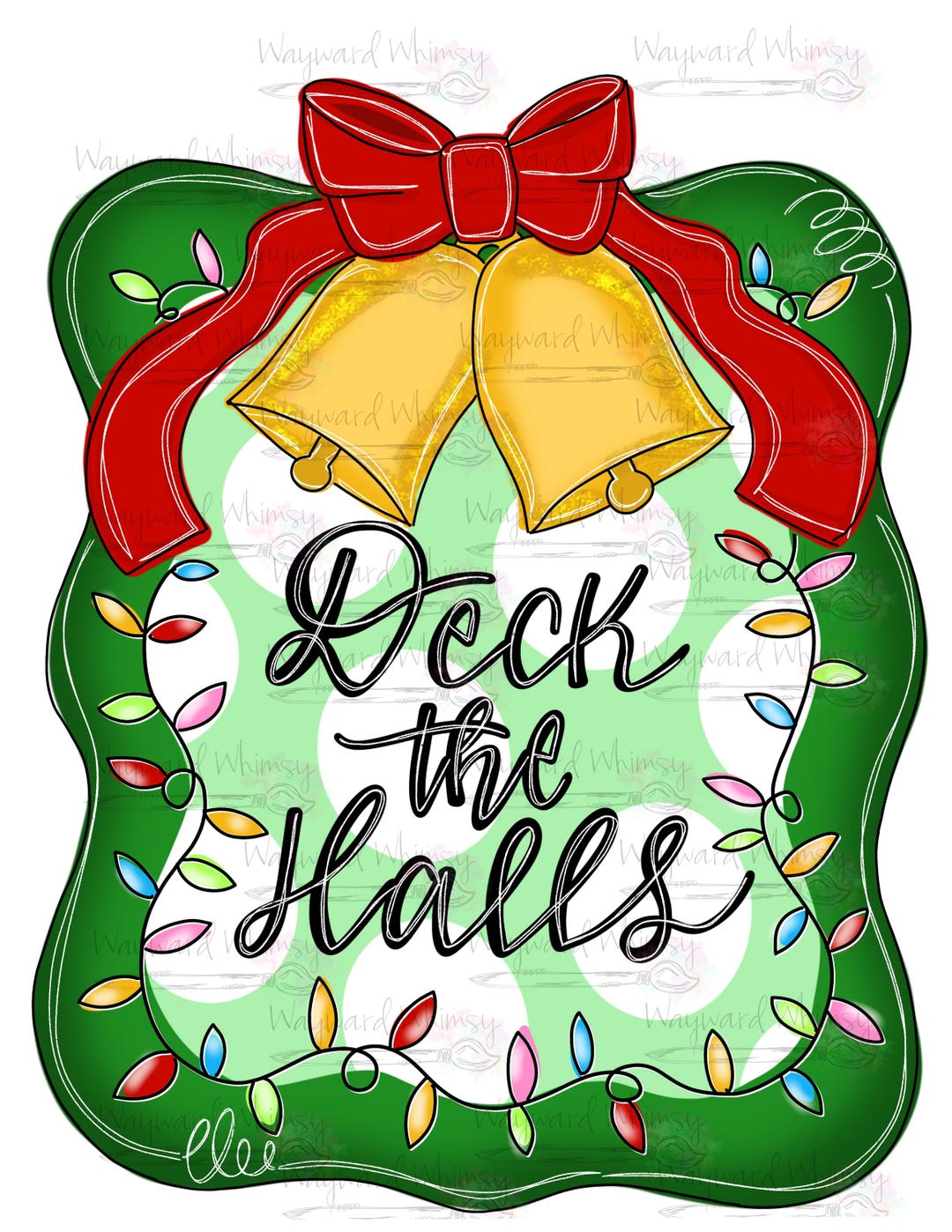 Deck the Halls Bells Christmas Door Hanger Downloadable File Printable ...