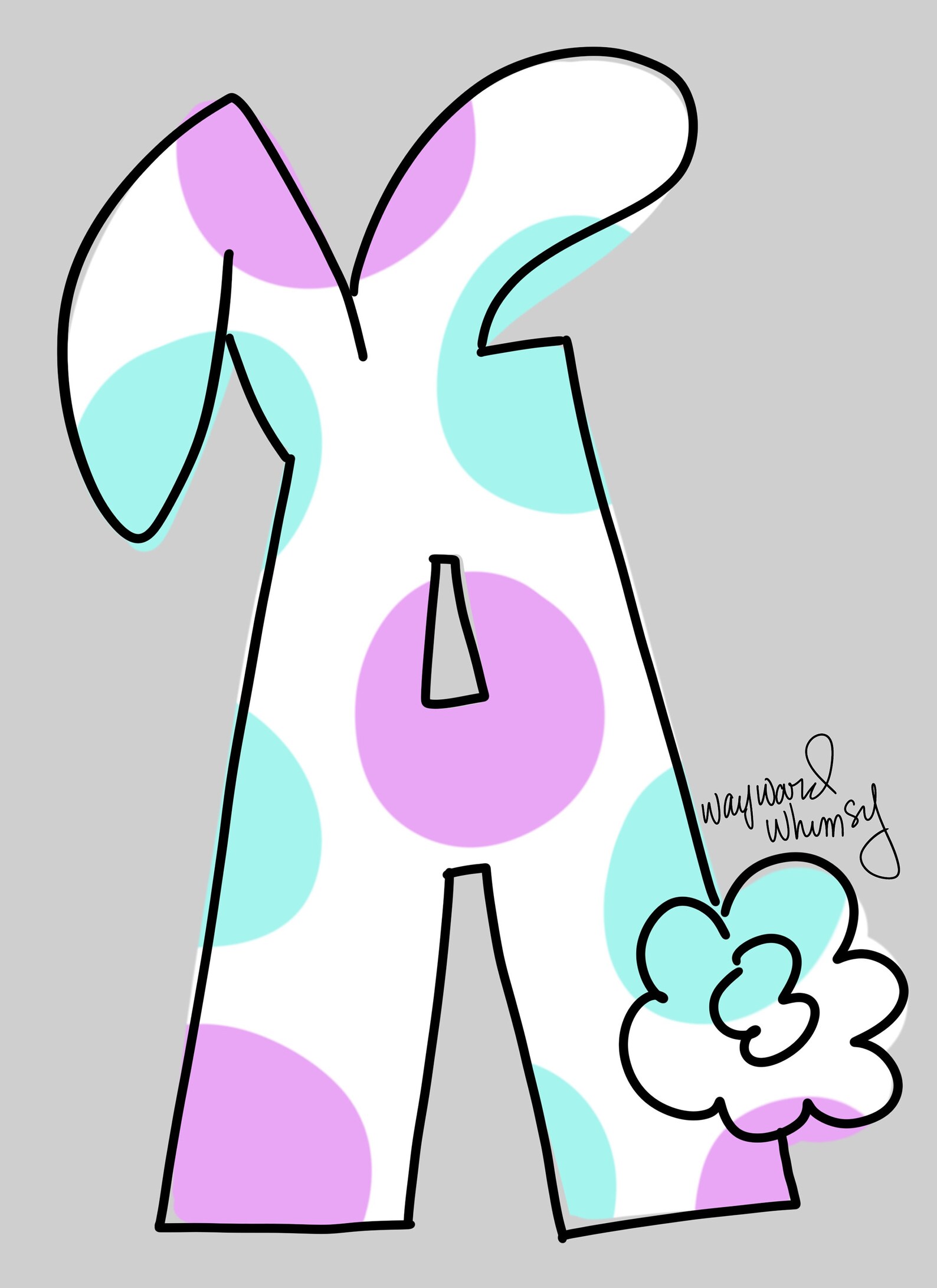 Letter A With Bunny Ears - Whimsical Font Door Hanger Downloadable File ...