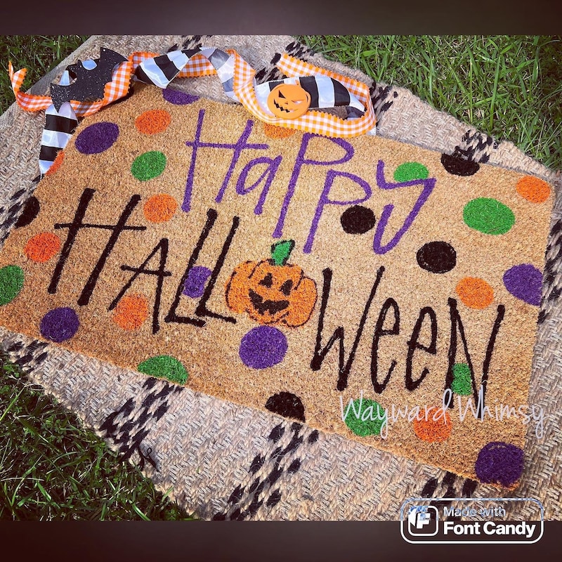 Halloween Door Mat - Etsy