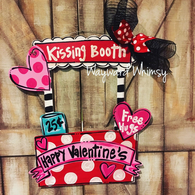 Kissing Booth Wood Cut Out Door Hanger - Etsy