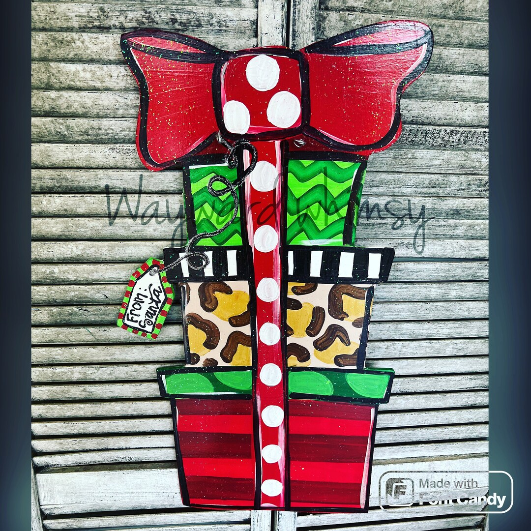 Christmas Gift Stack Door Hanger - Etsy