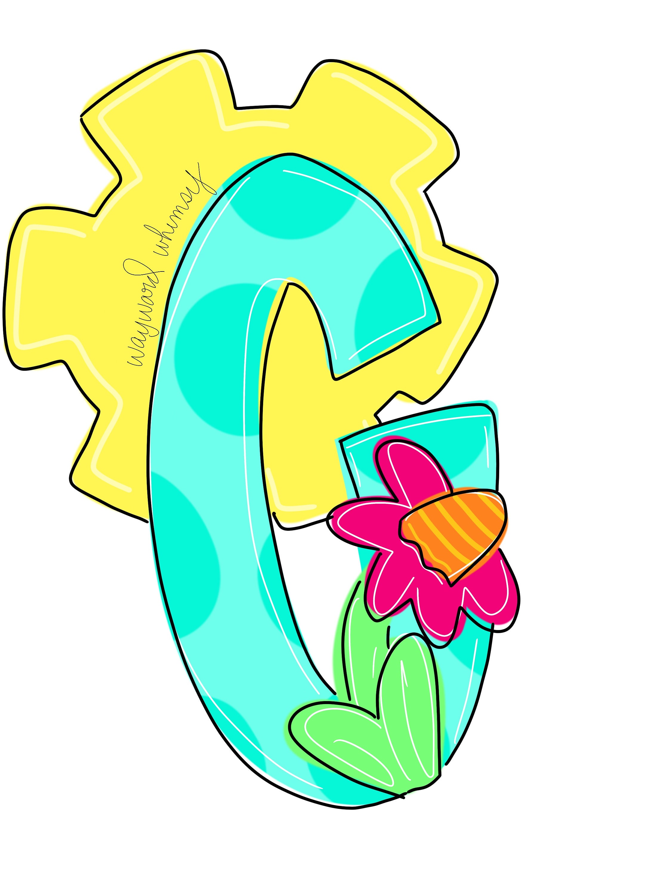 Spring Letter C Door Hanger Downloadable File Printable | Etsy