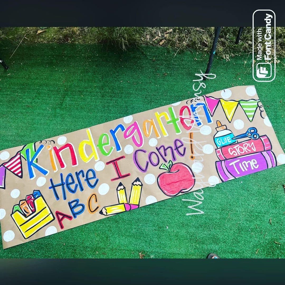Hand Painted Custom Back to School- Teacher - Classroom Birthday Banner ...