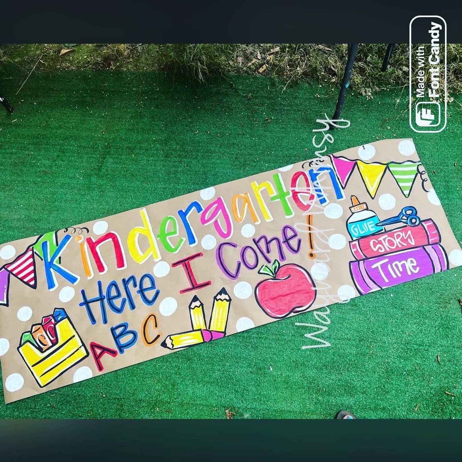 Hand Painted Custom Back to School- Teacher - Classroom Birthday Banner ...