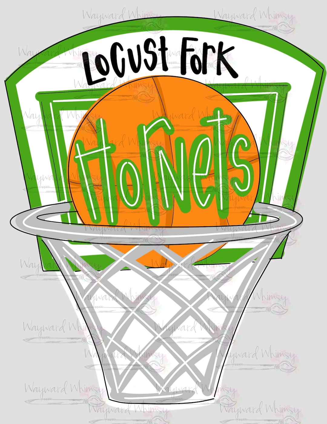 Basketball Goal- Door Hanger Downloadable File Printable Template - Etsy