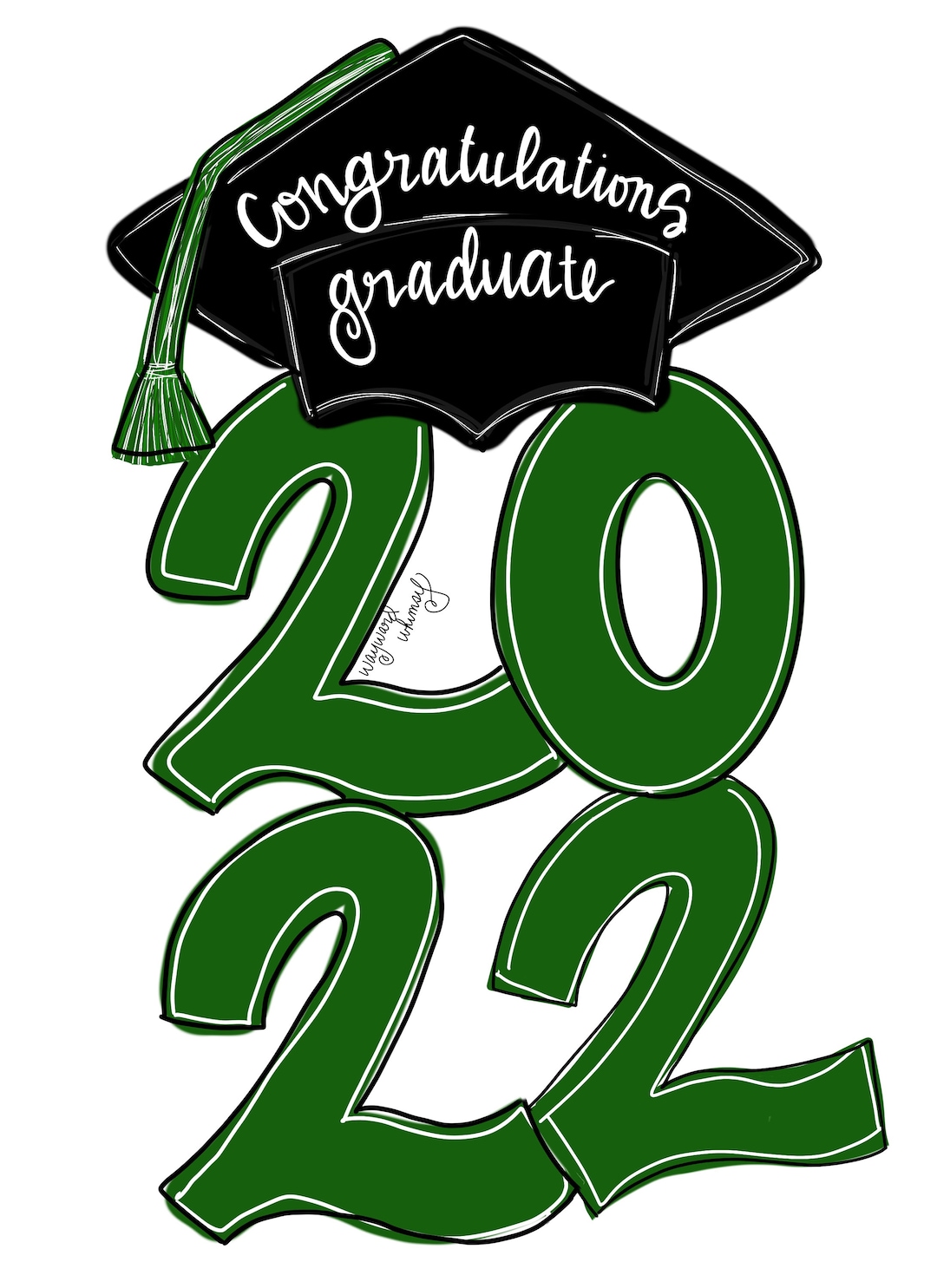 2022 Graduation Door Hanger Downloadable File Printable Template - Etsy