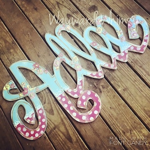 NAME SIGN Hand Drawn Cut & Painted - Etsy