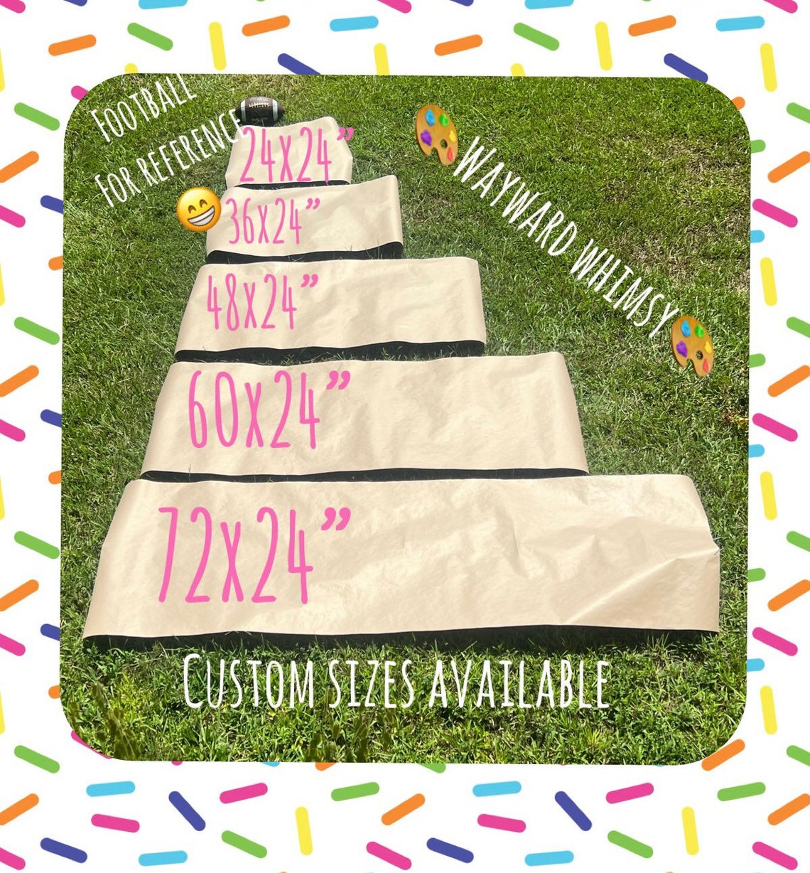 Hand Painted Custom Party Banner Birthday Banner Kraft Paper - Etsy