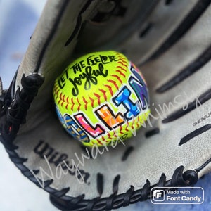 Painted Sports Ball-softball- Baseball- Custom - Etsy