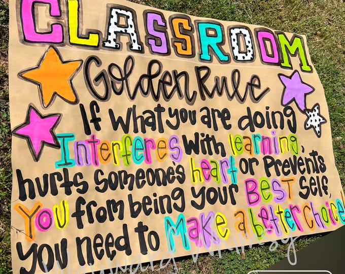 Teacher Banner | Classroom Banner | Kraft Paper Banner | Custom | Hand ...