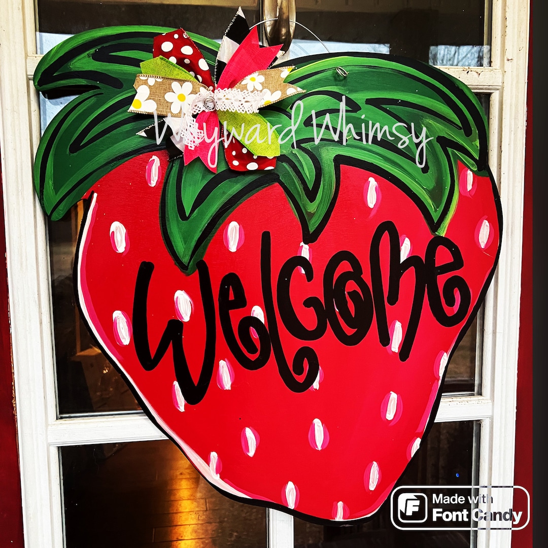 Strawberry Wood Cut Out Hanger - Etsy