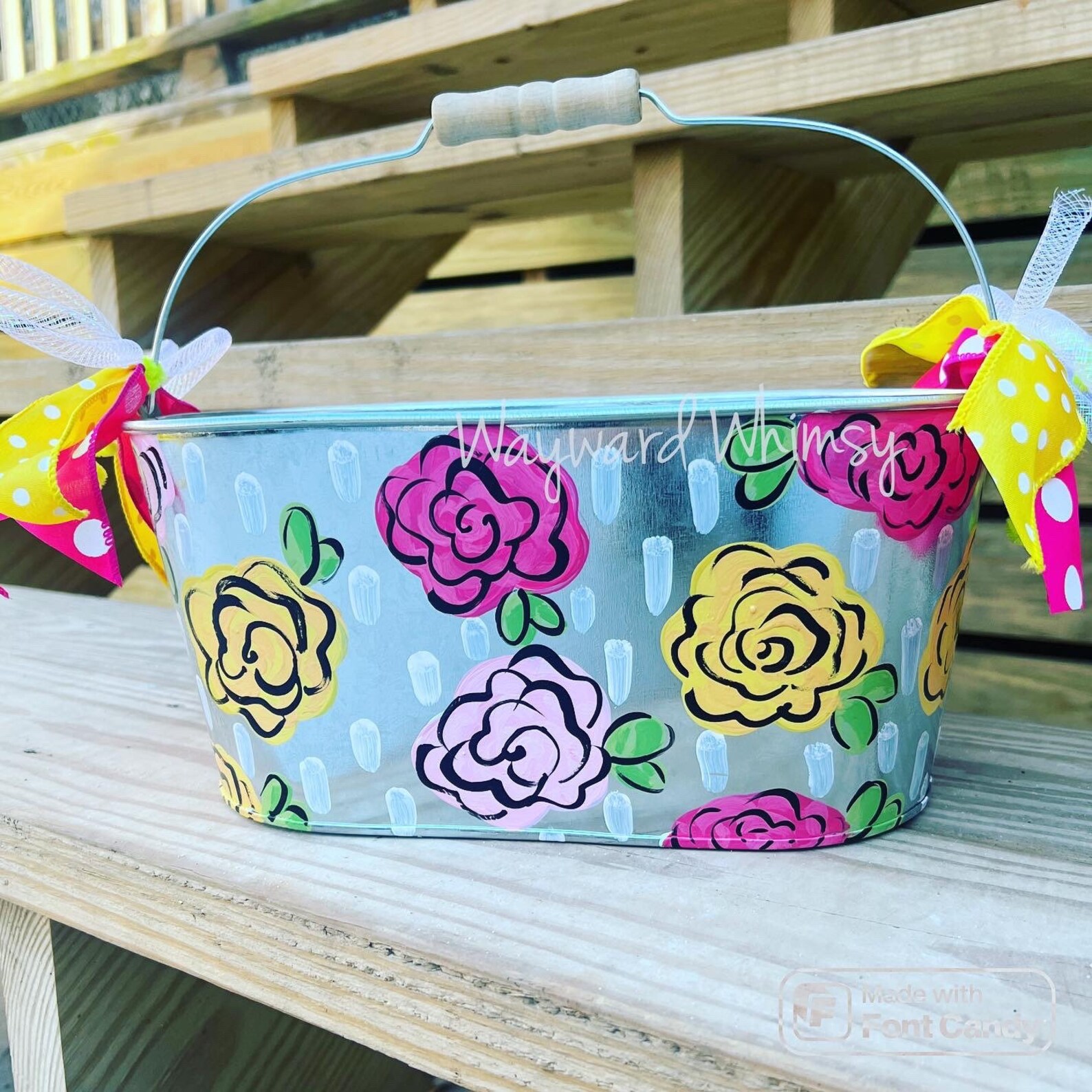 Custom Painted Bucket-personalized Pails Buckets Easter - Etsy