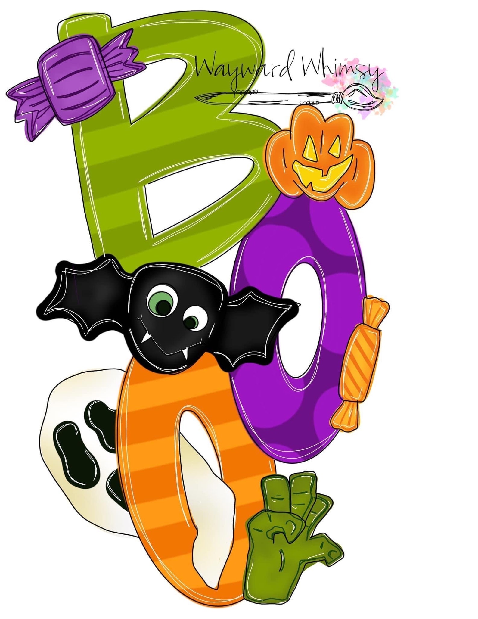 Boo Halloween Characters Stack Cut Out Door Hanger - Etsy