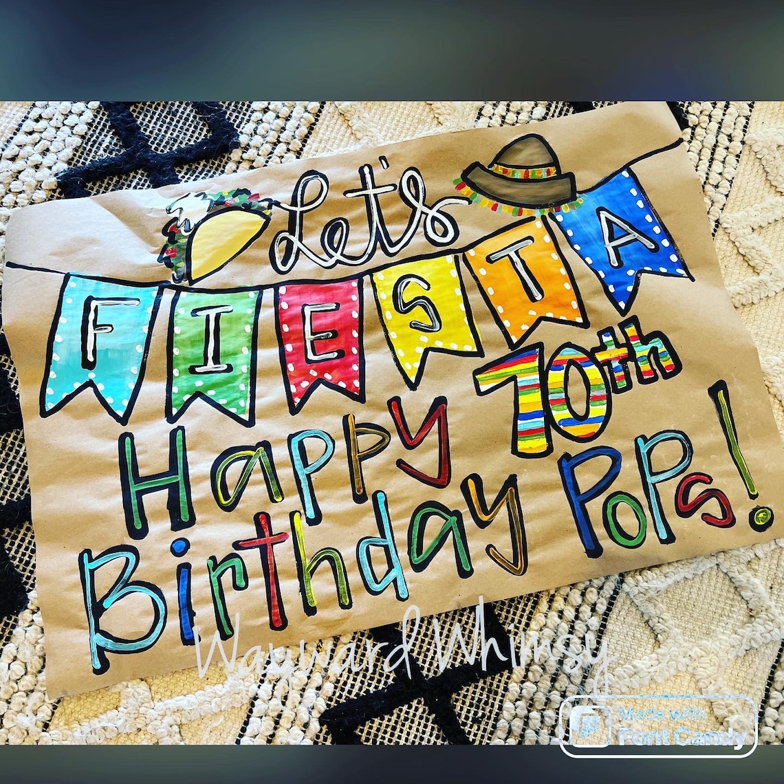 Fiesta Theme Hand Painted Custom Party Banner Birthday - Etsy