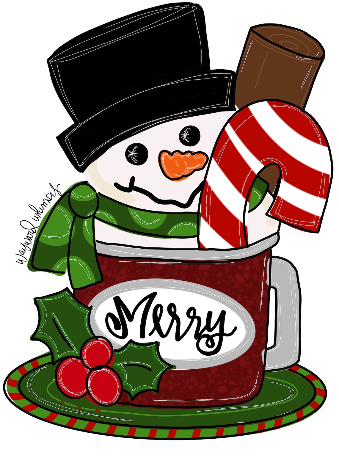 Snowman Snowcream Hot Cocoa Door Hanger Downloadable File - Etsy