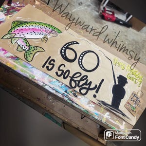 Hand Painted Custom Theme for a Man Birthday Banner- Kraft Paper Banner ...