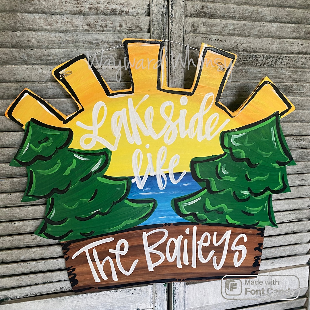 Lake Life Door Hanger - Etsy