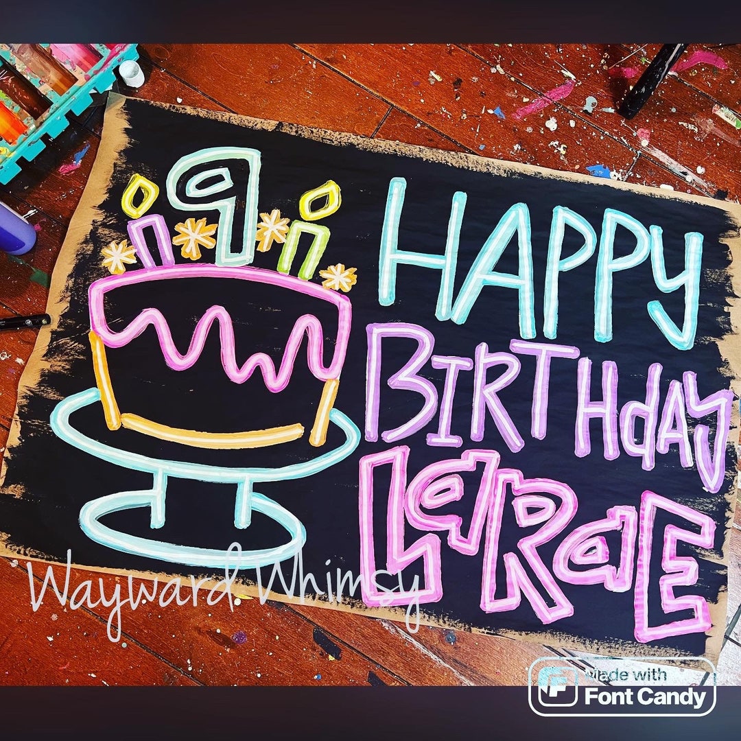 Hand Painted Custom Party Banner- Birthday Banner- Party Decor- Party ...