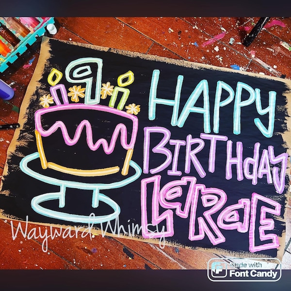 Happy Birthday Hand Sign - Etsy