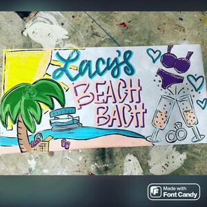 Hand Painted Custom Party Banner- Birthday Banner- Kraft Paper Banner ...