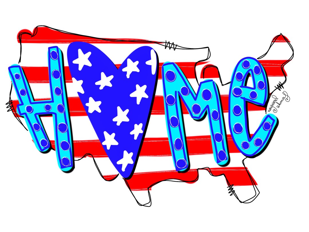 America HOME USA Door Hanger Downloadable File Printable Template - Etsy