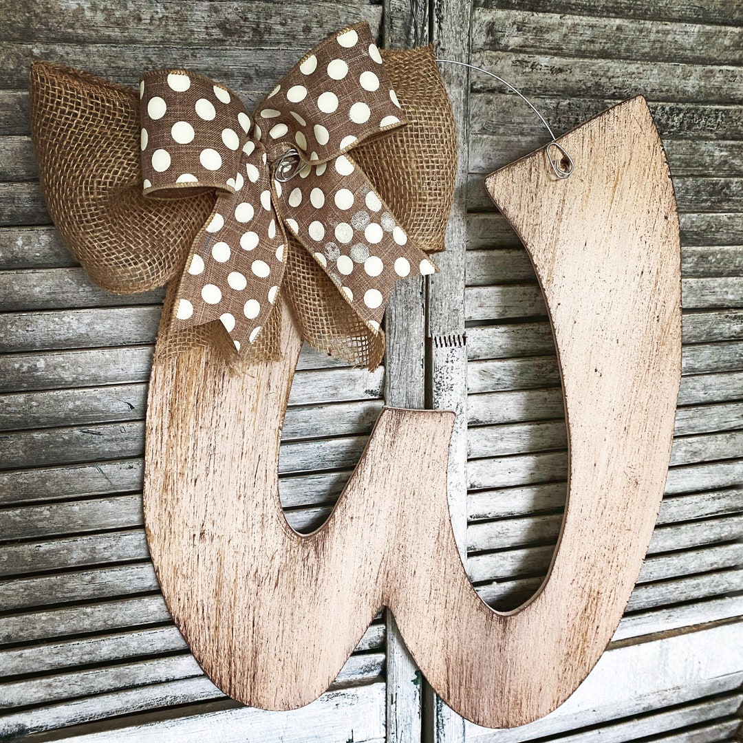 Rustic Distressed Any Color Cursive Alphabet Wood Cut Out Hanger - Etsy