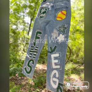 Handpainted Denim Jeans- You Customize- You Supply Jeans- Painted Jeans ...