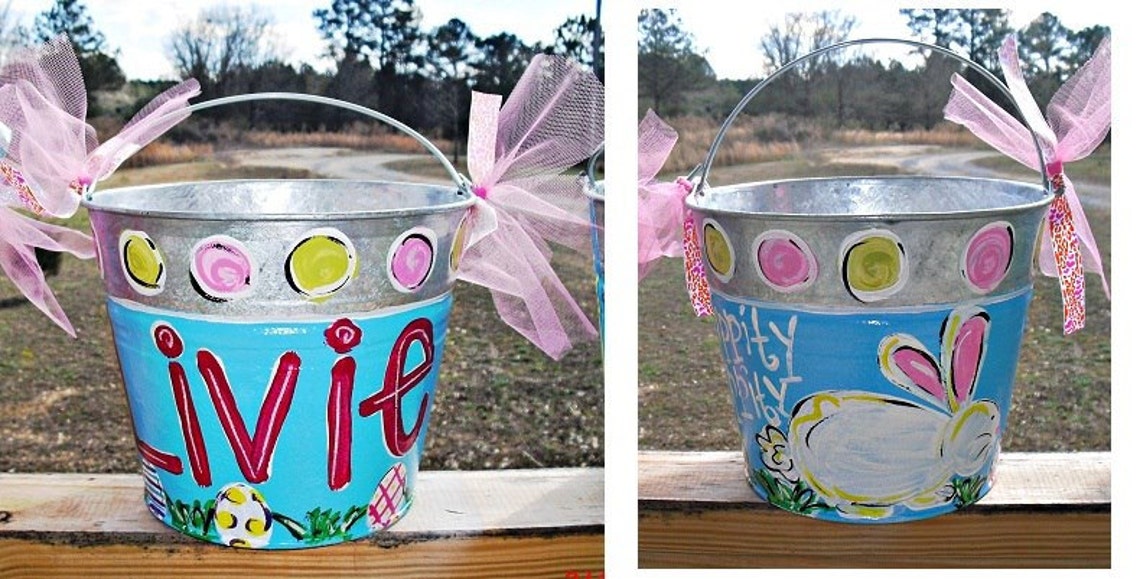 Personalized EASTER Pails Buckets | Etsy