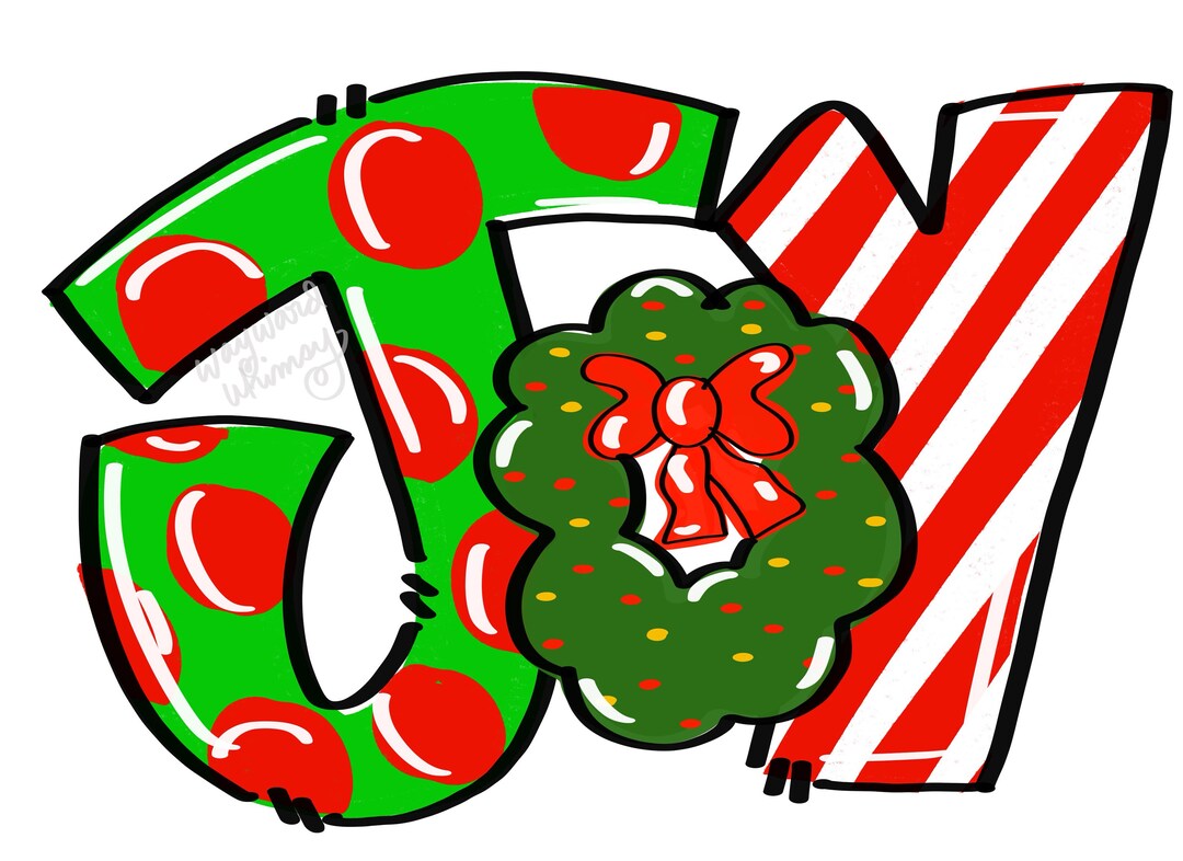 Joy Wreath Door Hanger Downloadable File Printable Template - Etsy